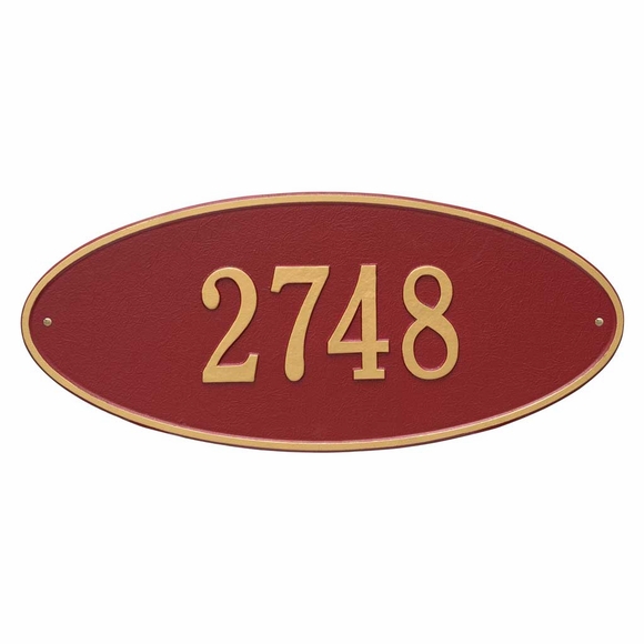 Large Oval Address Plaque