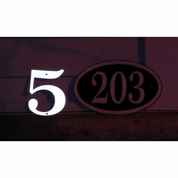 Large Reflective Address Numbers