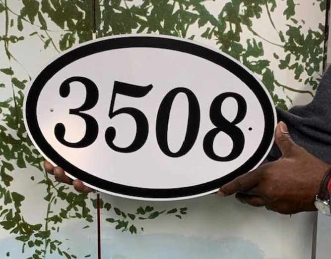 Large Reflective Address Sign