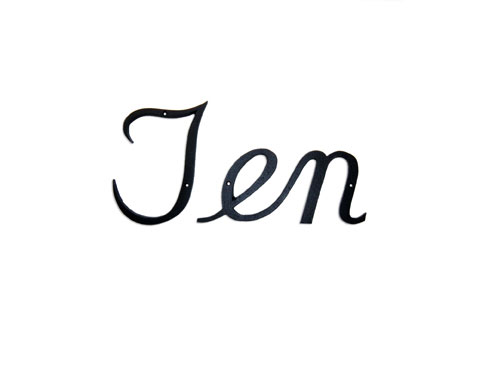 Extra Large Spelled Out Cursive Script House Number