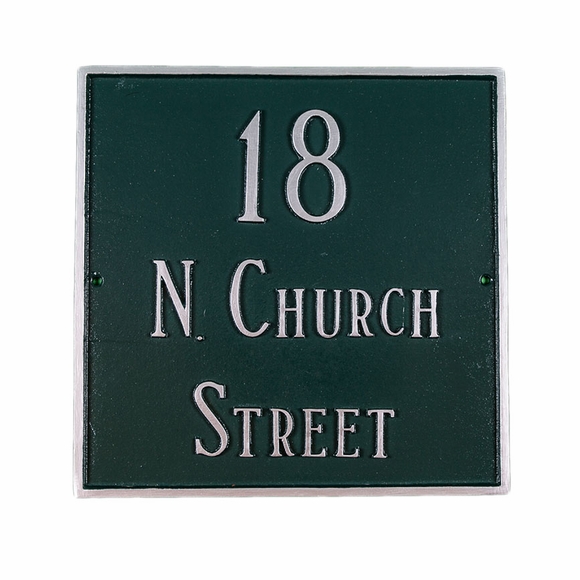 Large Square Address Sign - Custom Plaque