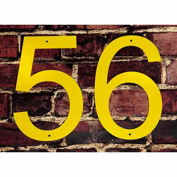 Large Yellow Address Numbers