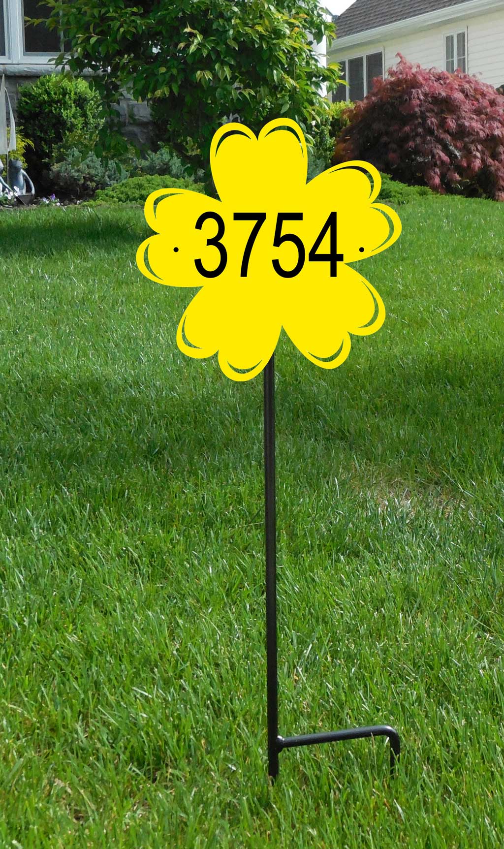 Lawn Mount Flower Shape Address Sign