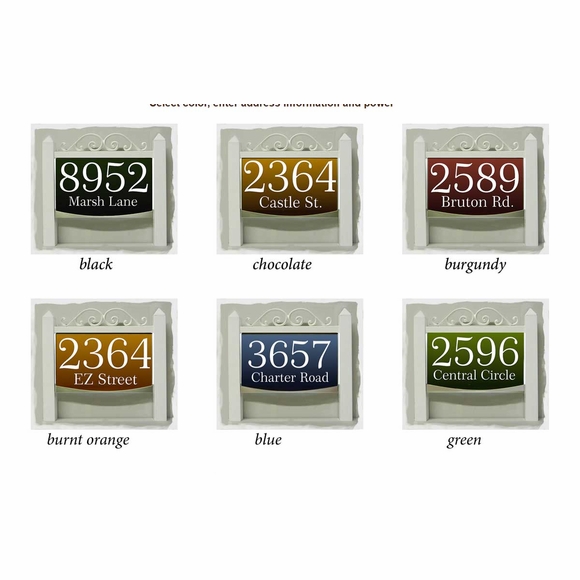 LED Lighted Yard Address Sign - Choose 120V, Low Voltage, or Solar