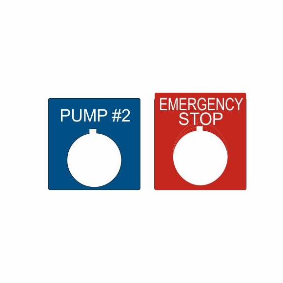 Legend Plate for 30mm Push Buttons, Selector Switches or Indicators