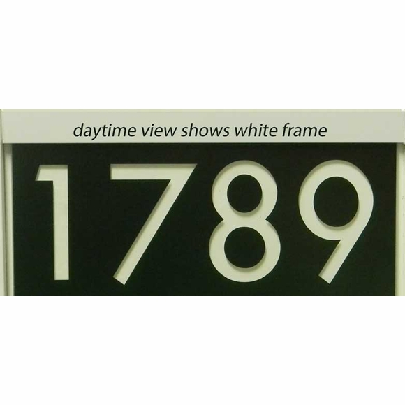 Light Up Wall Mount House Number Plaque - Choose 120V, Low Voltage, or ...