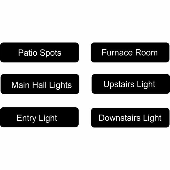 Lightswitch Labels - Custom Made Stick On Label To Mark Any Light or Switch