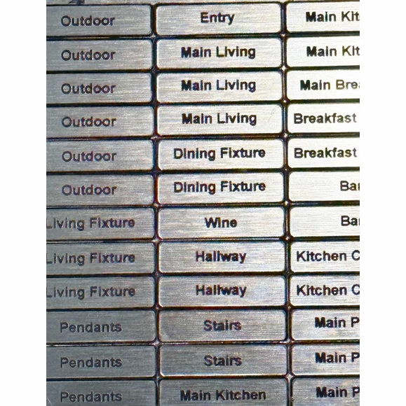 Lightswitch Labels - Custom Made Stick On Label To Mark Any Light or Switch