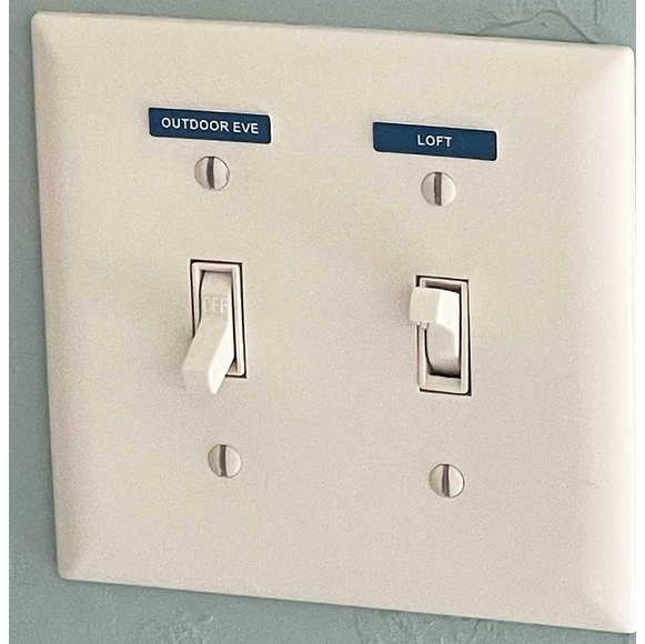 Lightswitch Labels - Custom Made Stick On Label To Mark Any Light or Switch