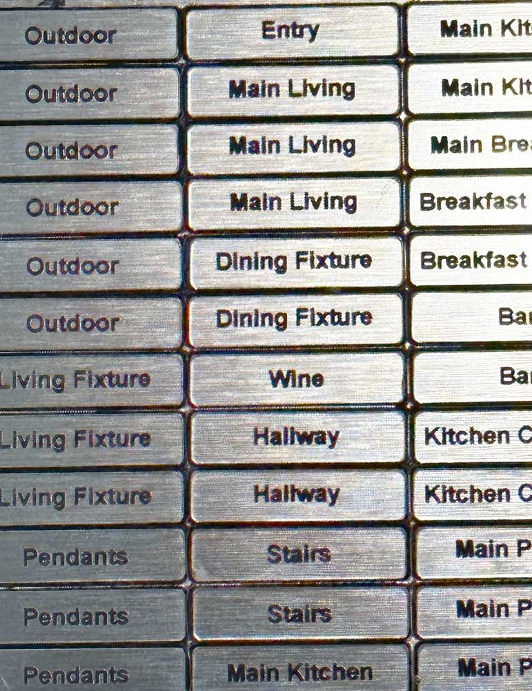 Lightswitch Labels - Custom Made Stick On Label To Mark Any Light or Switch