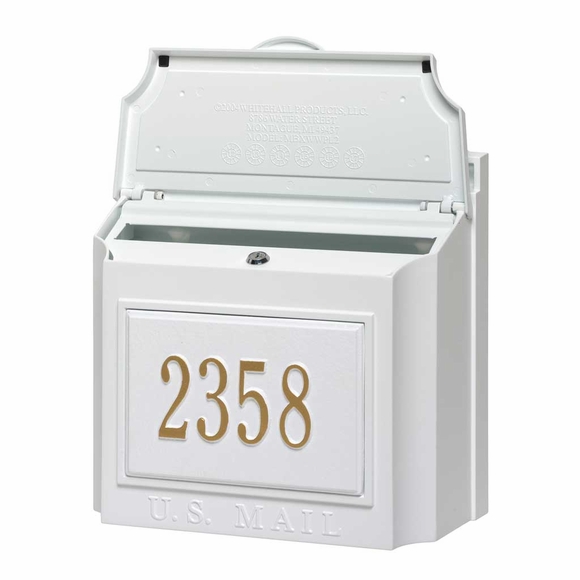 Wall Mount Porch Mailbox With House Address Number and Lock