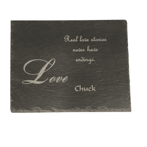 Love Message Slate Plaque Table Decor