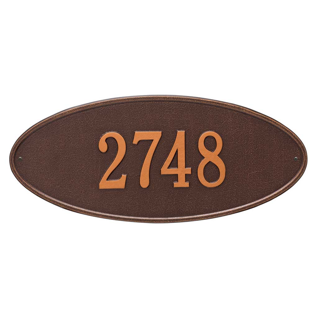 Large Oval Home Address Plaque