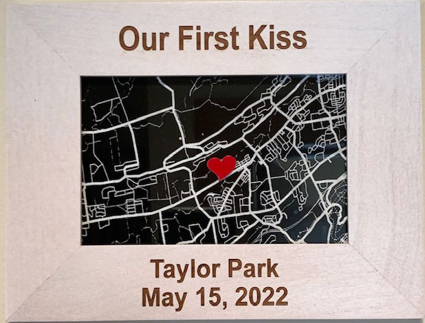 Framed Map of Our First Date or Kiss, Where We Met or Were Married ...