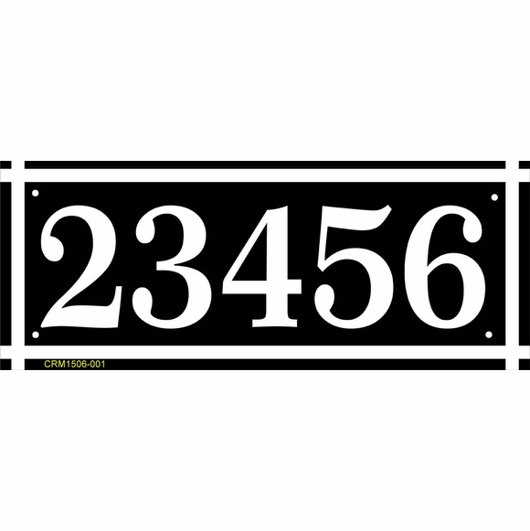 Mission Style House Number Sign