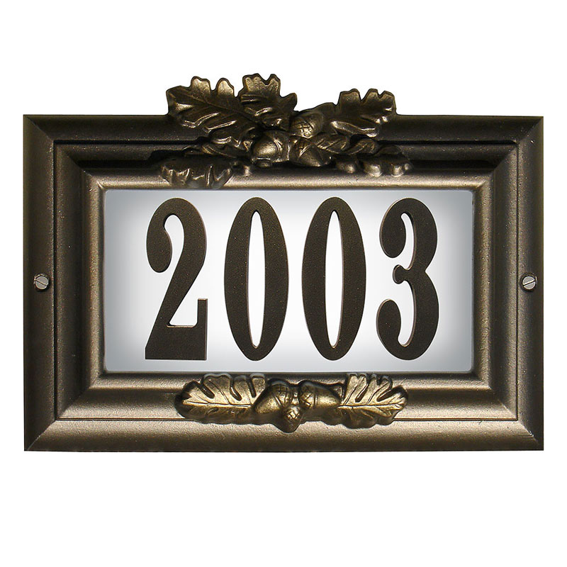Lighted Home Address Plaque With Decorative Frame