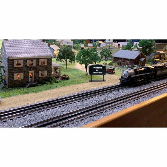Welcome To Town Model Train Sign Scenery
