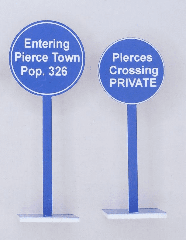 Model Railroad Street Sign Scenery