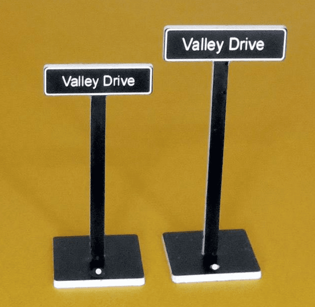 Model Railroad Street Sign