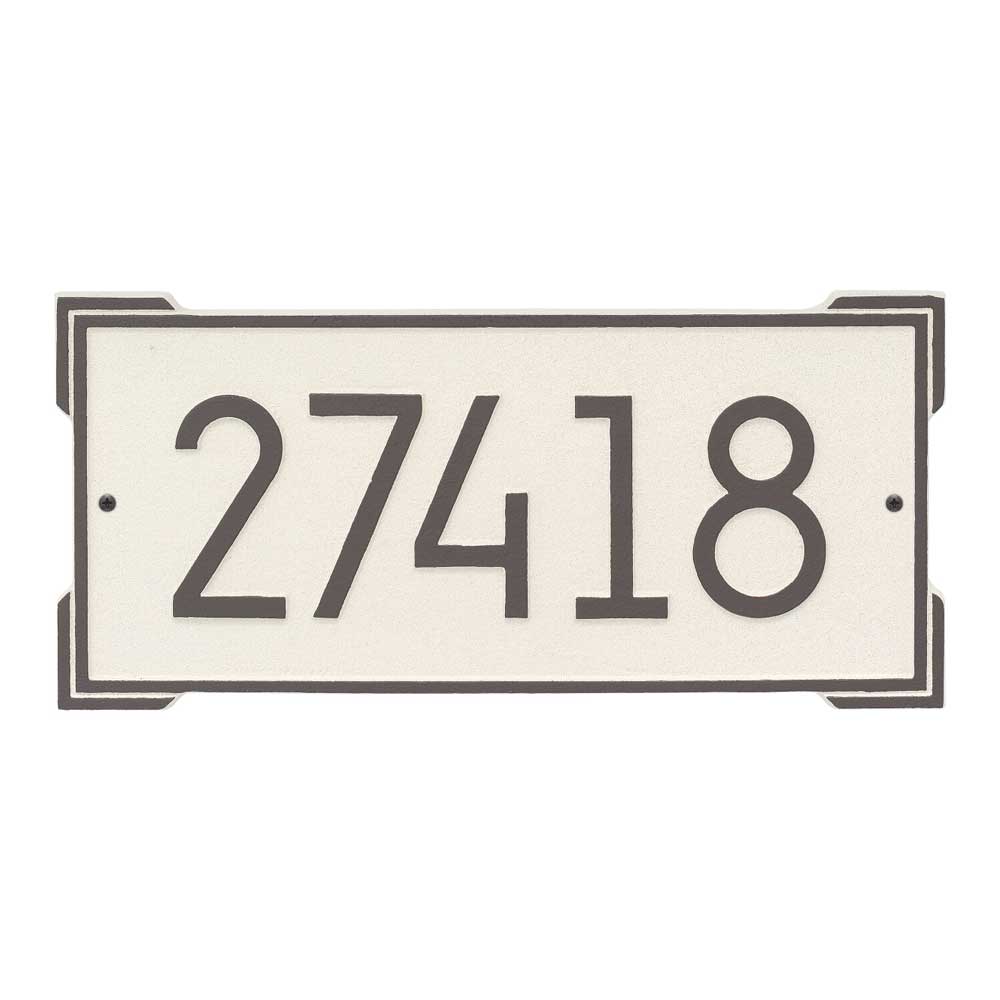 Modern Rectangle Address Plaque with High Visibility Numbers, Sign with ...