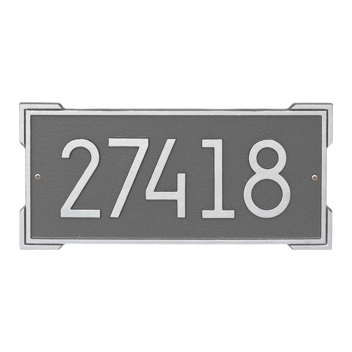 Modern Rectangle Address Plaque with High Visibility Numbers, Sign with ...