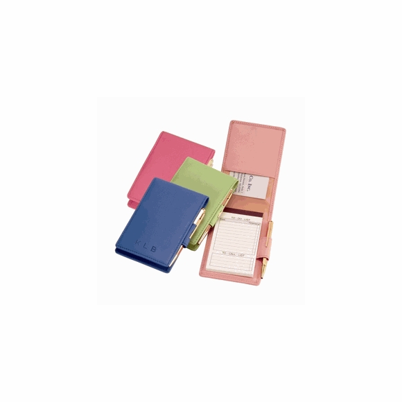 Monogrammed Leather Flip Style Note Pad