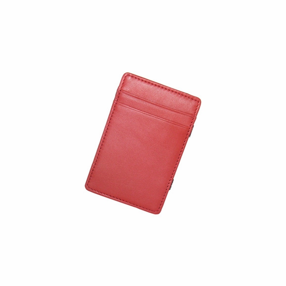 Monogrammed Leather Magic Wallet With Inside Straps
