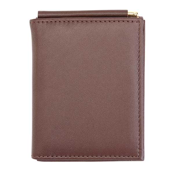 Monogrammed Men's Leather Money Clip Wallet