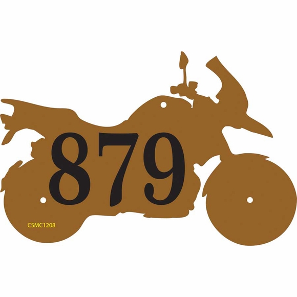 Motorcycle Shape Address Plaque