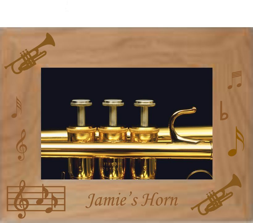 Musical Instrument Custom Engraved Personalized Picture Frame for Musicians