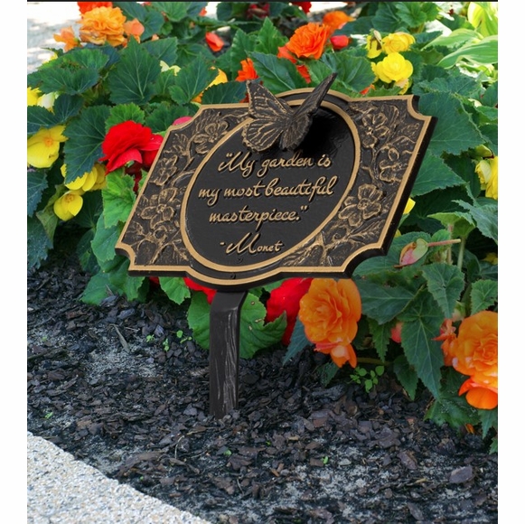 My Garden Is My Most Beautiful Masterpiece Plaque