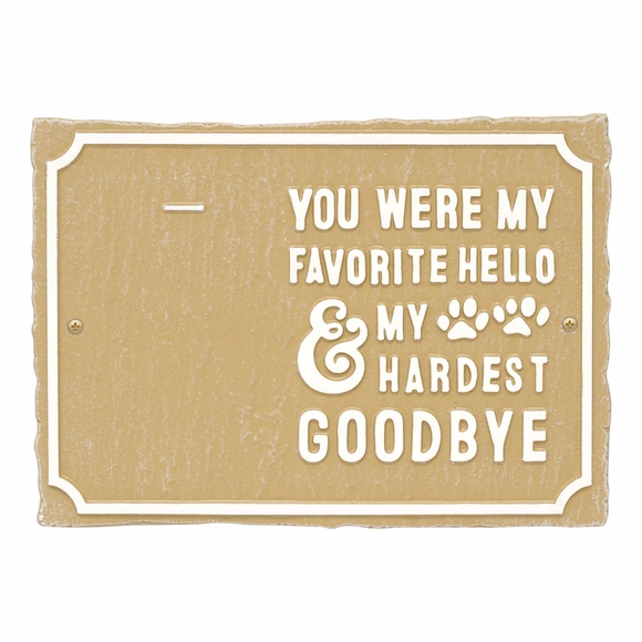 My Hardest Goodbye Pet Memorial Photo Wall Sign