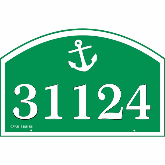 Nautical Address Sign with Boat, Lighthouse, Anchor, or Life Ring