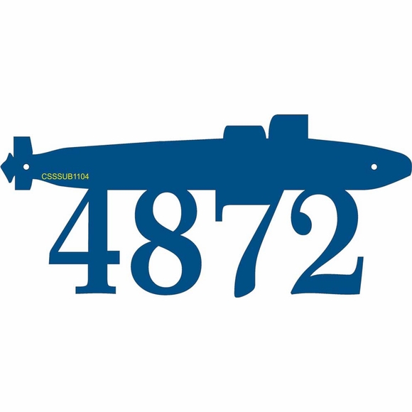 Naval Theme Address Plaque with Submarine or Aircraft Carrier