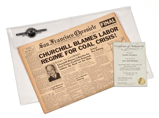 Newspaper From The Day You Were Born Birthday Or Anniversary Gift newspaper-from-the-day-you-were-born-birthday-or-anniversary-gift