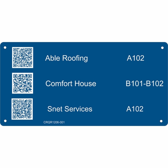 Office Building Directory Sign with QR Codes - Business Name or Room ...