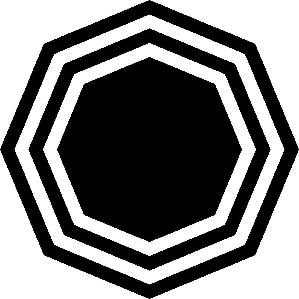 Laser Octagon Wall Art - Choose Your Color