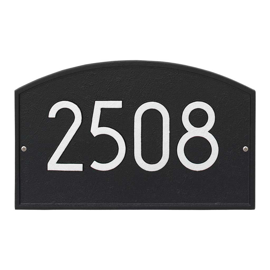 Arch Address Plaque with Modern Font - Contemporary House Number Sign