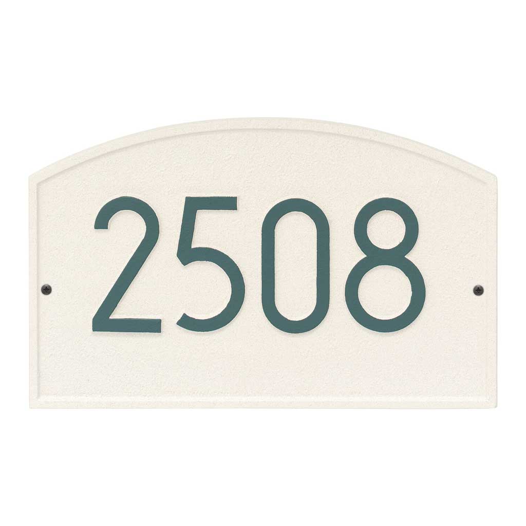 Arch Address Plaque with Modern Font - Contemporary House Number Sign