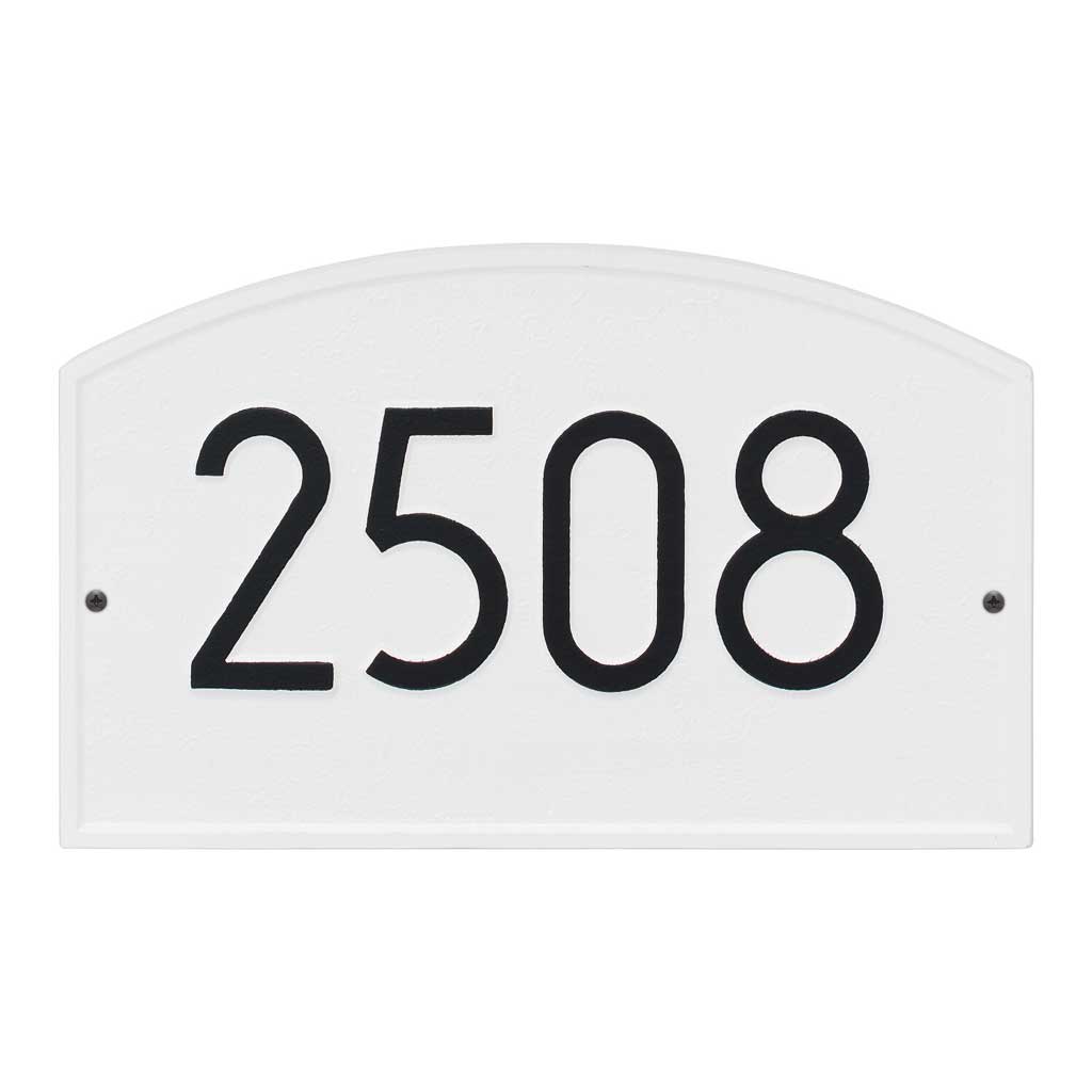 Arch Address Plaque with Modern Font - Contemporary House Number Sign