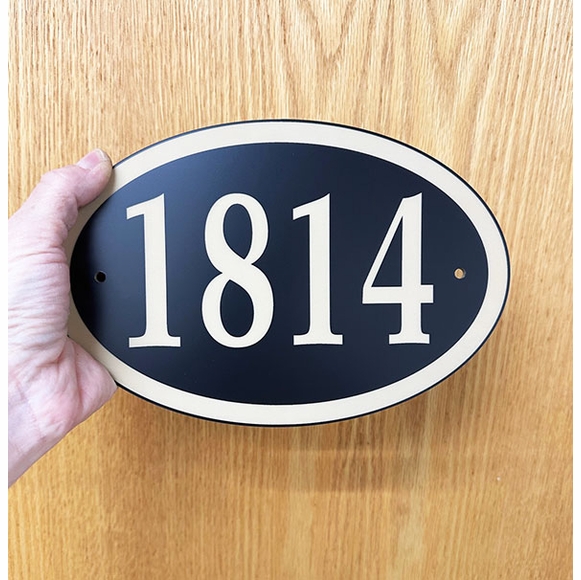 Oval Address Sign