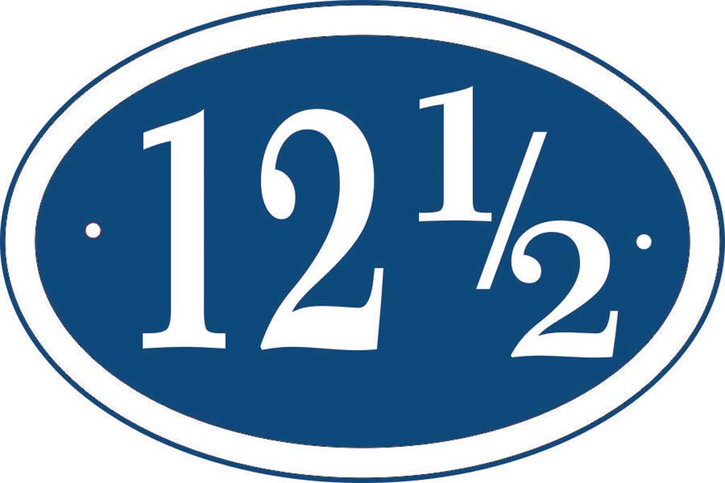 House Sign That Has 1/2 Number - Half Number Address Plaque