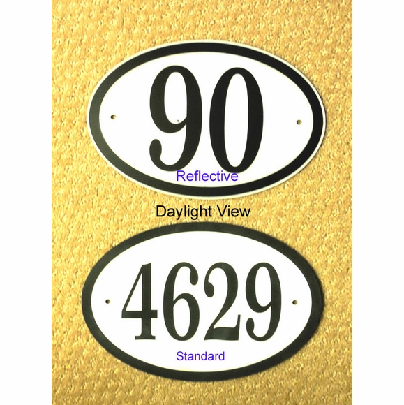 Reflective House Number Sign