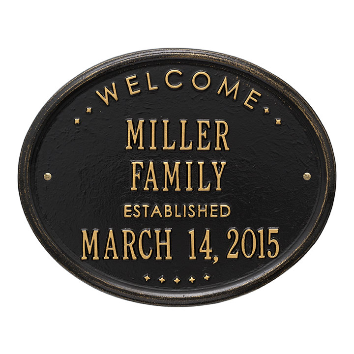 Welcome Family Name Established Date Sign