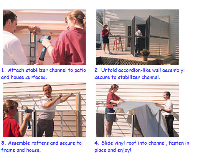 Patio-Mate Screened Enclosure With Two Sliding Doors