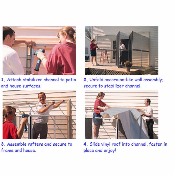 Patio-Mate Screened Patio Enclosure With Sliding Door