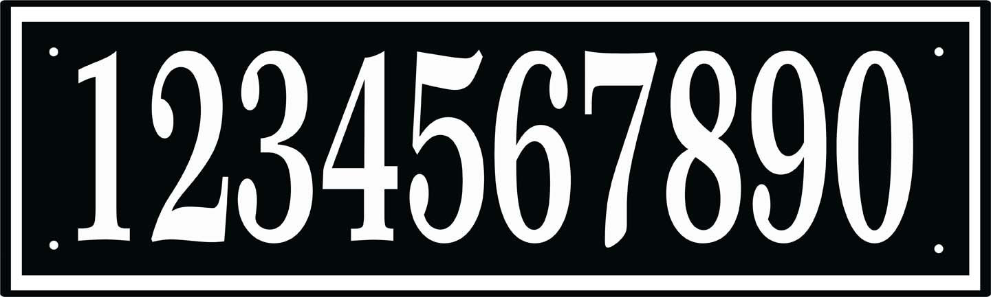 House Number Sign - Wide and Narrow Address Plaque For Up To 10 Numbers