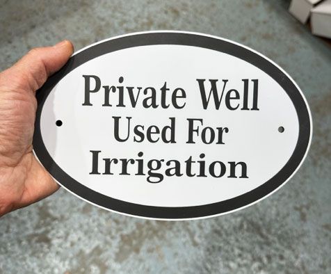 Personalized Private Well Sign