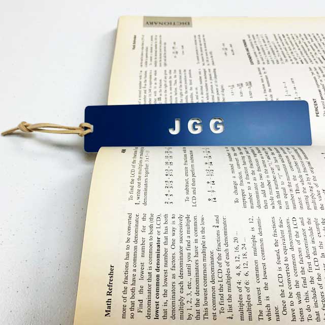 Personalized Bookmark With Monogrammed Initials