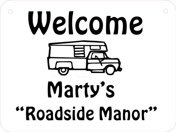 Welcome Sign For RV or Camper Personalized With Name, Lot Number, or ...